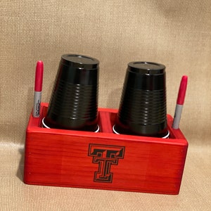 Texas Tech Single or Double Solo Cup Holder Red or Black - Etsy