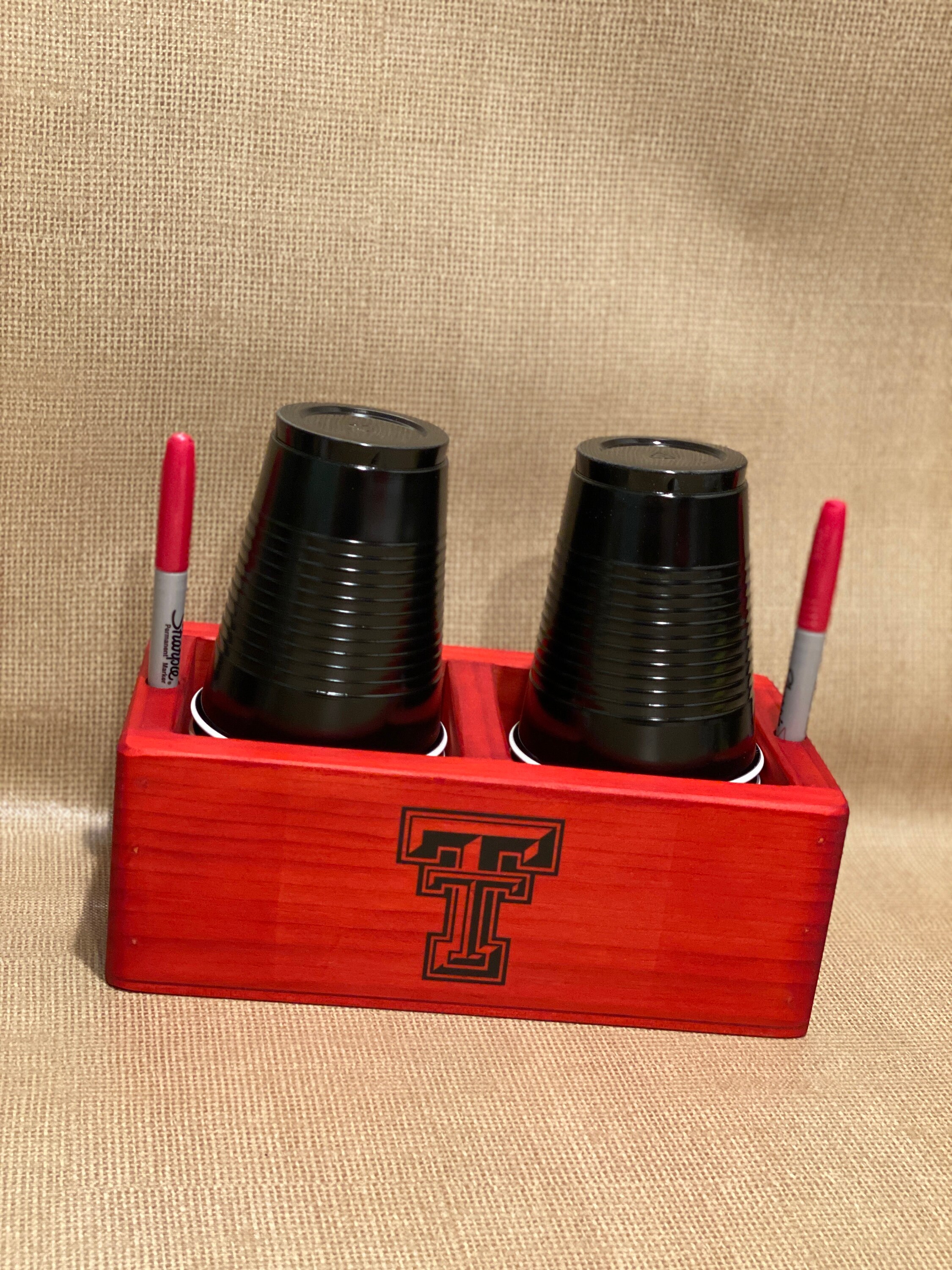 Texas Tech Single or Double Solo Cup Holder Red or Black - Etsy