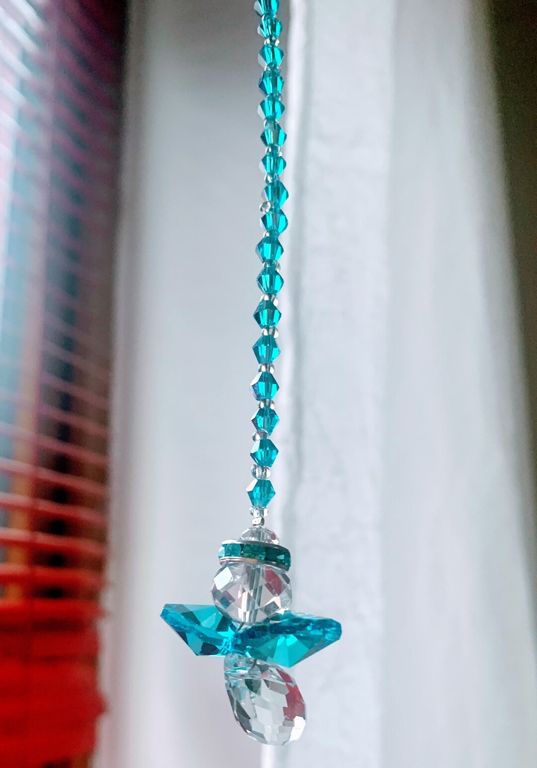 Aquamarine Crystal Angel Car Charm: Rainbow Suncatcher, Archangel ...
