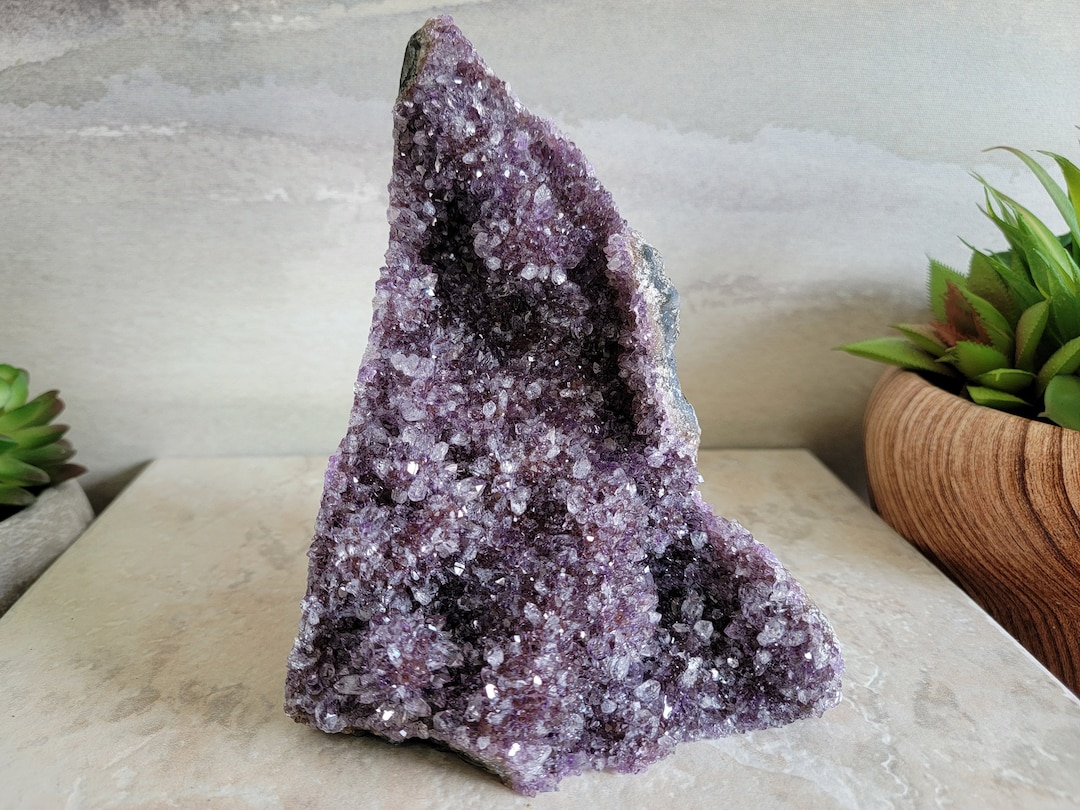 Starry Amethyst From Uruguay Flat Base SSDD540 - Etsy