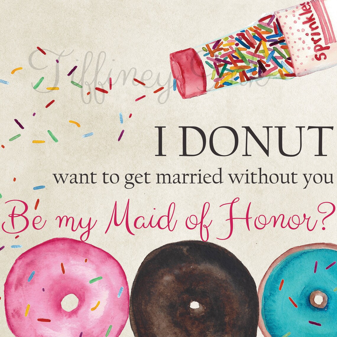 Donut Proposal Be My Bridesmaid Bridesmaid Proposal Donut - Etsy