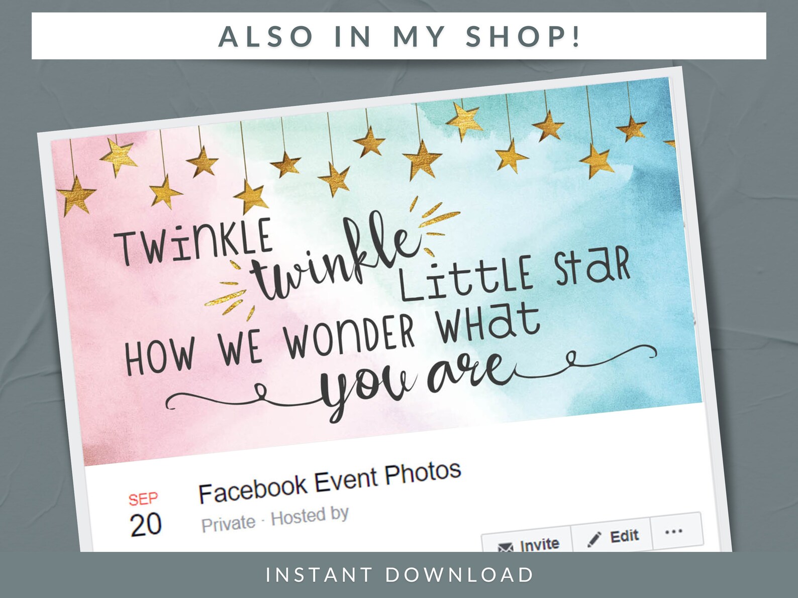 Baby in Bloom Facebook Cover Baby Shower Invitation - Etsy Canada