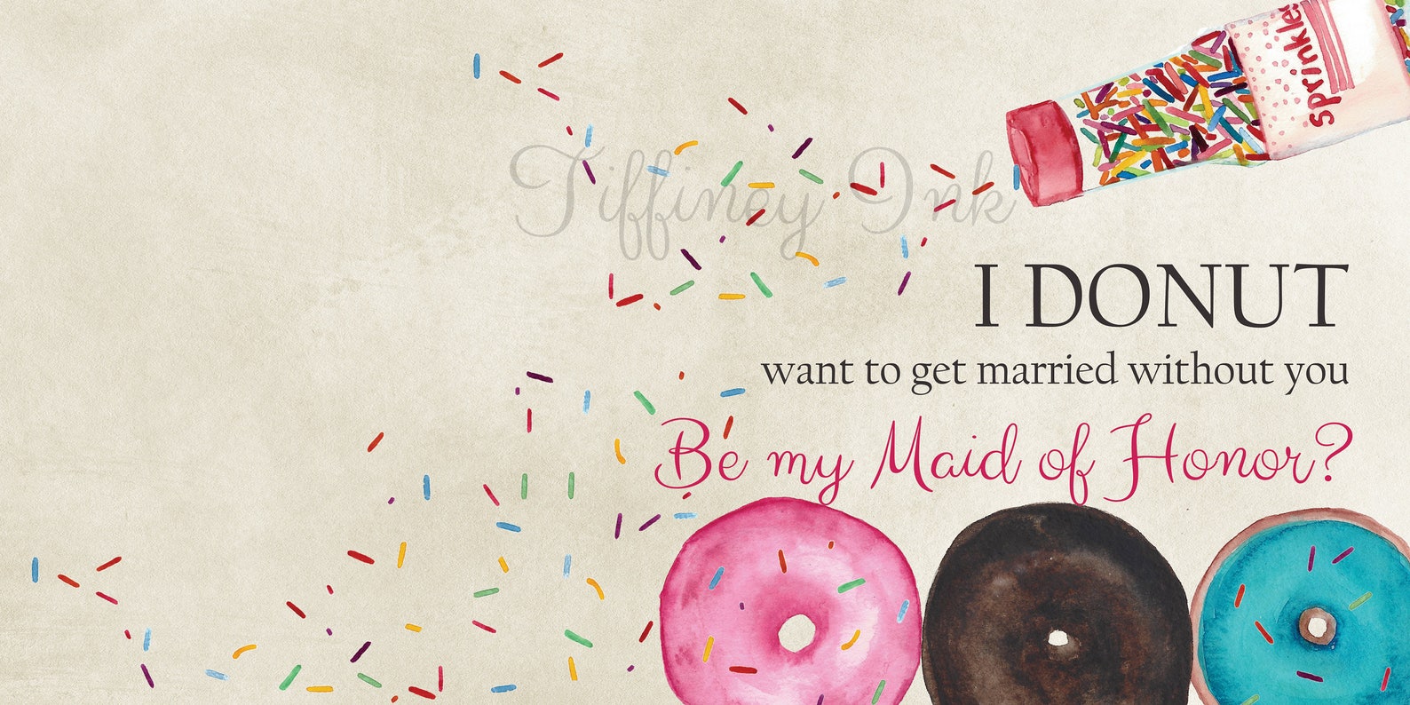 Donut Proposal Be My Bridesmaid Bridesmaid Proposal Donut - Etsy