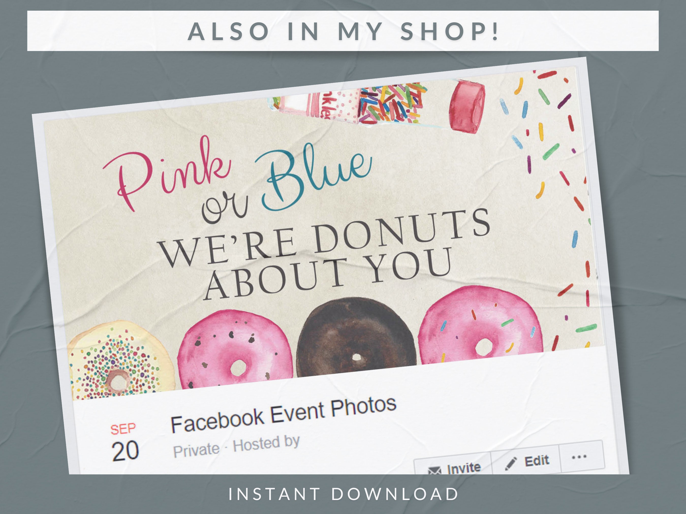 Baby in Bloom Facebook Cover Baby Shower Invitation - Etsy