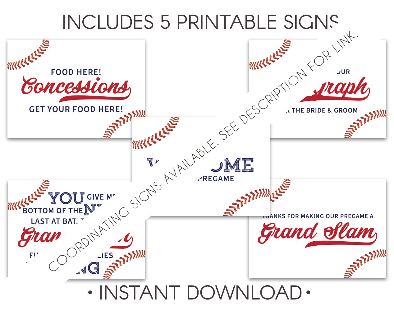 Baseball Shower Set Baseball Couples Shower Print Sports - Etsy