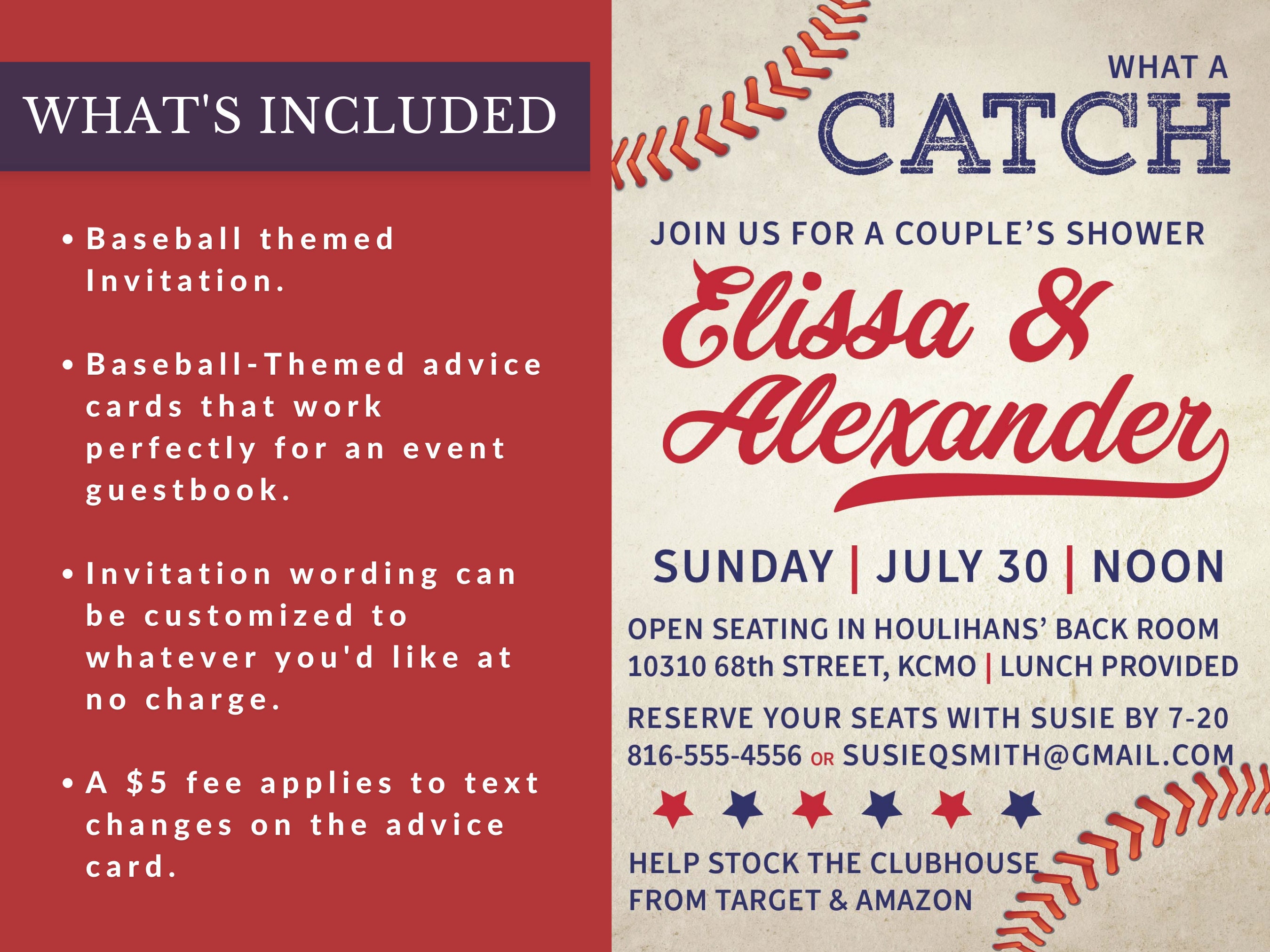 Baseball Couples Baseball Couples Shower Print Baseball Invitation ...