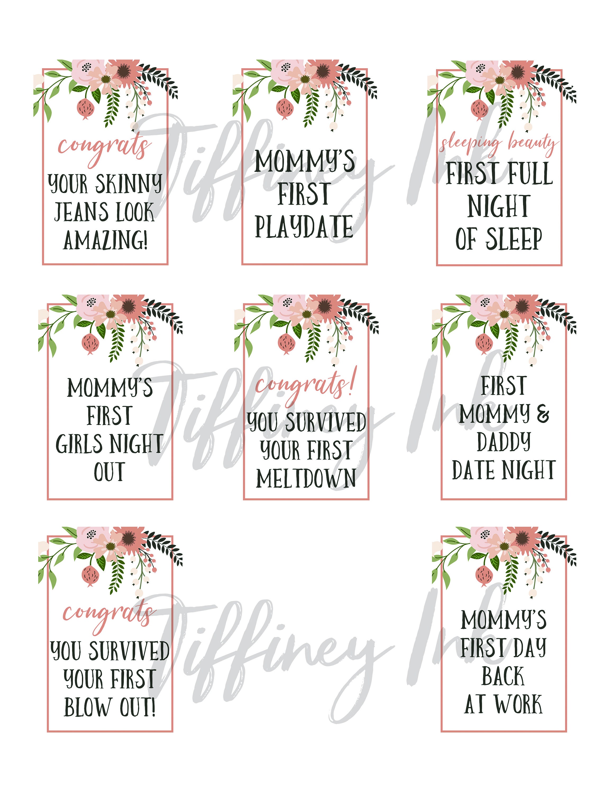 New Mom Printable Wine Labels Mommy Milestone Wine Labels - Etsy