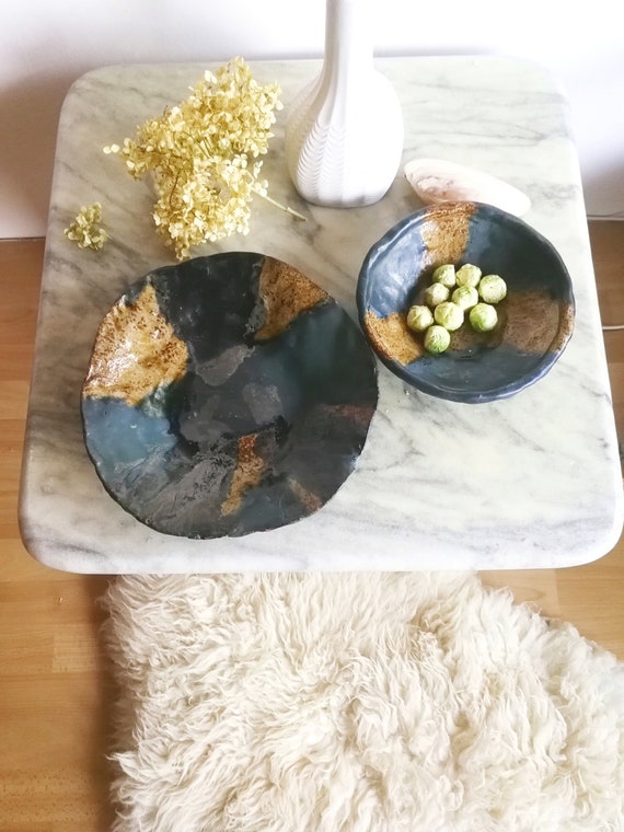 Set Two Bowls Vintage Plate Pattern Bowl Midcentury | Etsy