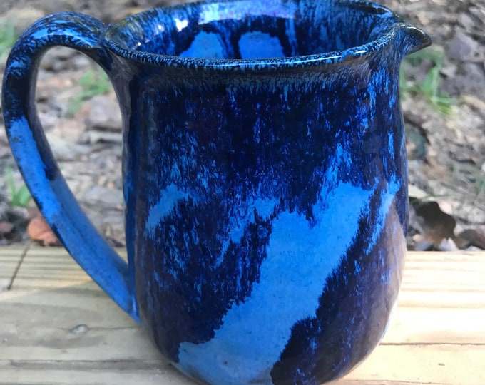 Joan Mallick Block Island Blue Pottery Pitcher - Etsy