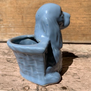 Blue Pottery Ceramic Dog Puppy Planter - Etsy