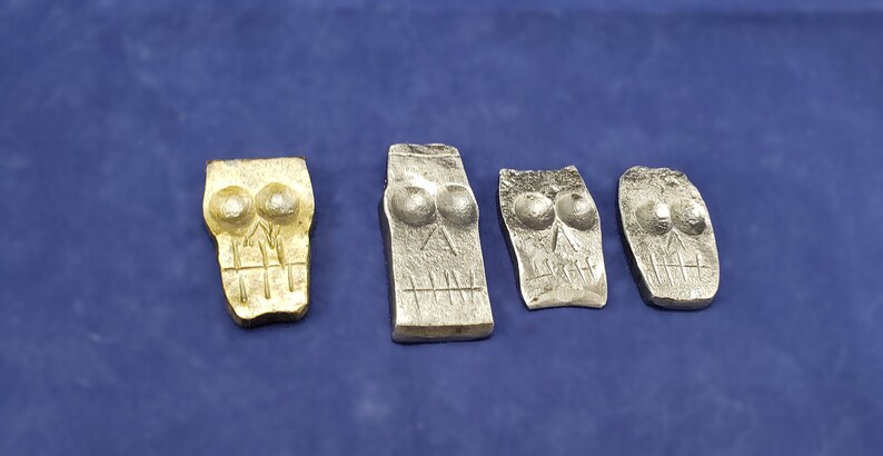 Four Hand Forged Primive Steel Skull Tokens for Halloween and - Etsy