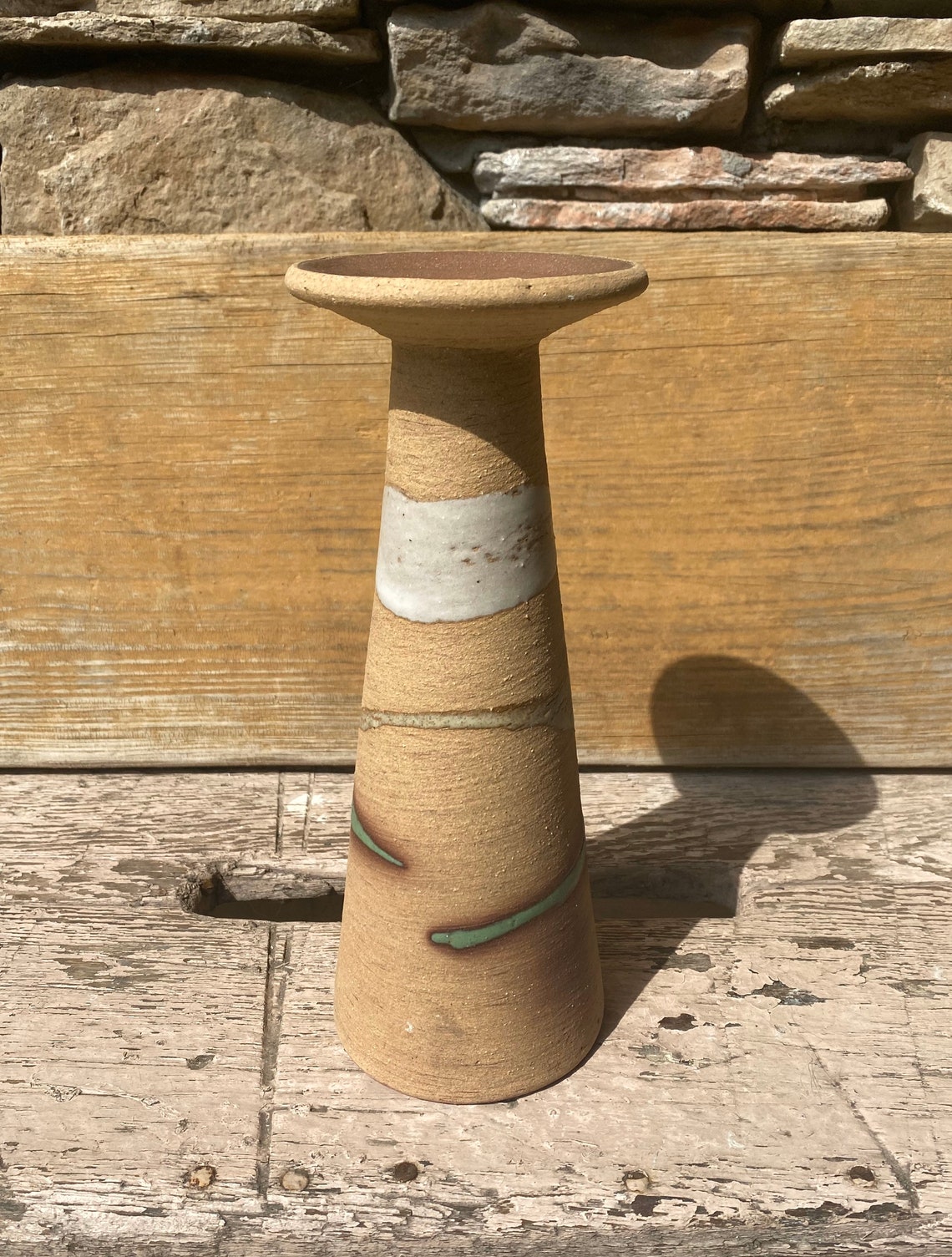 Dominican Republic ALFADOM Pottery Candlestick Holder - Etsy