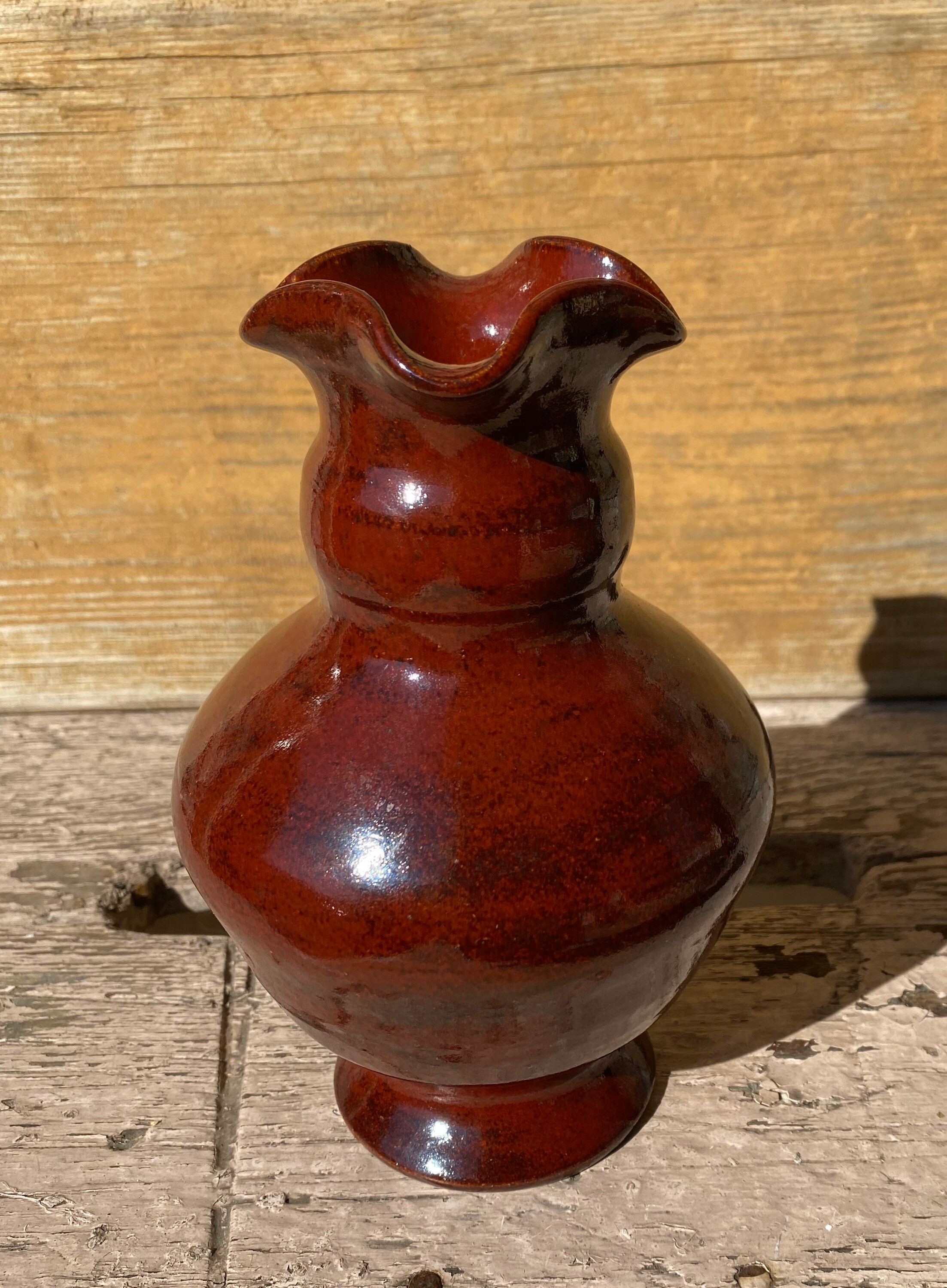 Beautiful Deep Red Glaze Art Pottery Fluted Vase George Lathem - Etsy