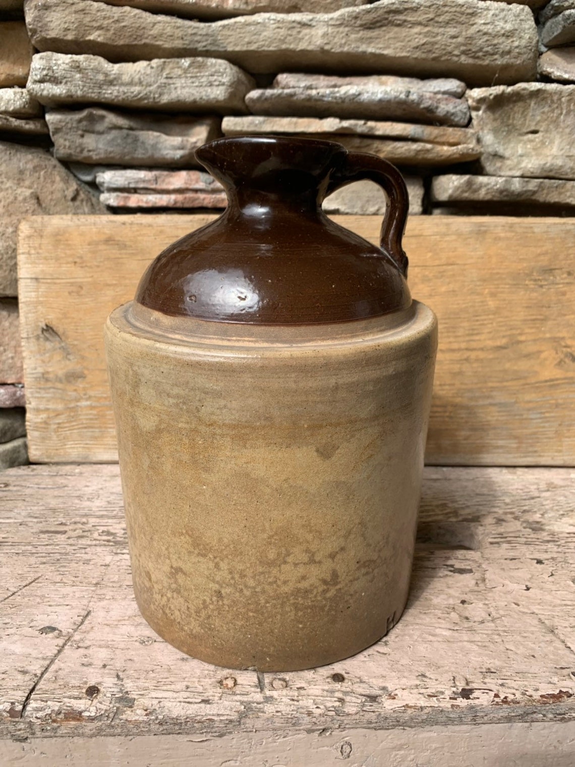 Unique Brown and White Shoulder Syrup Jug With Pouring Spout | Etsy