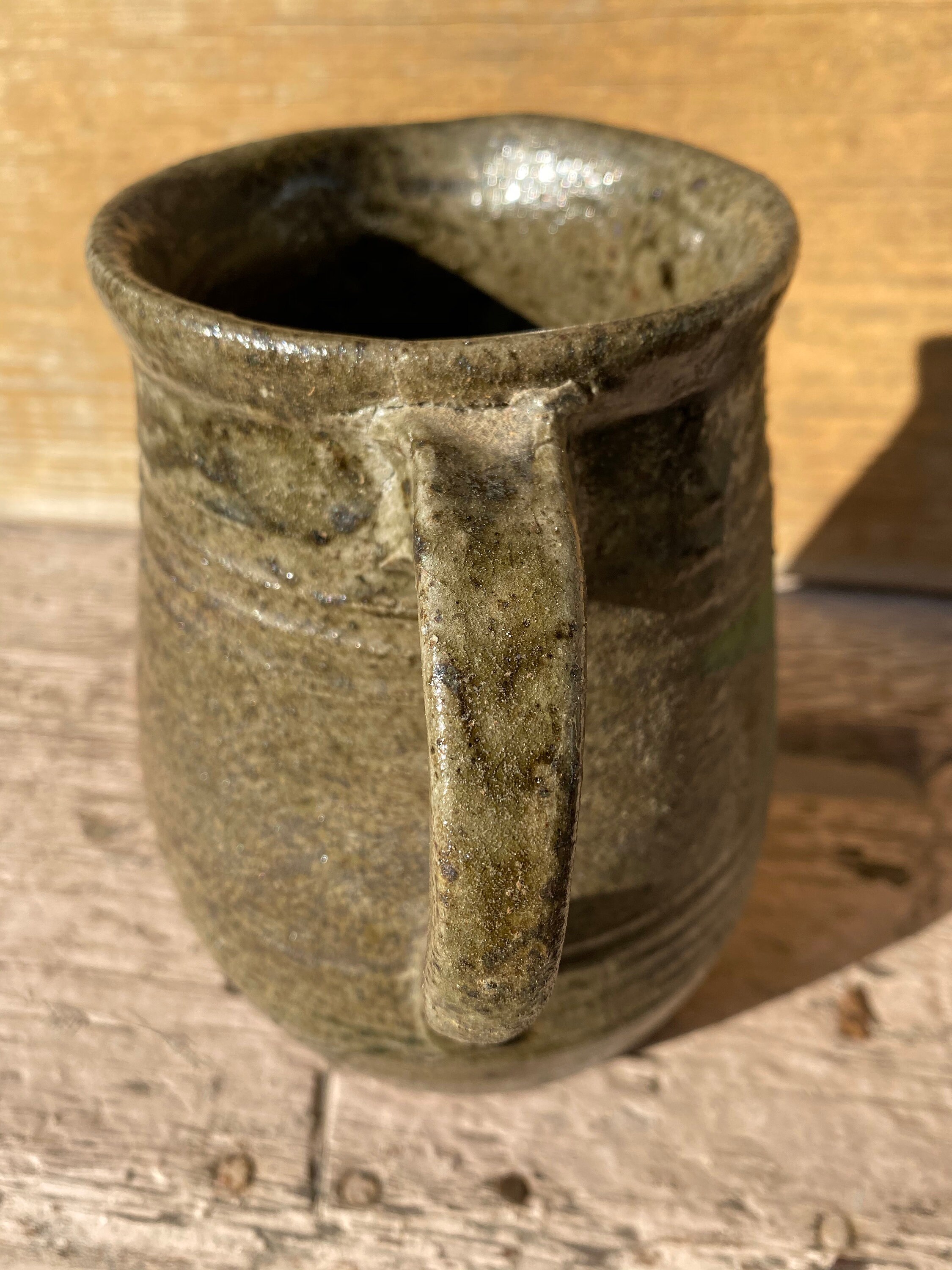 7 Primitive Colorful Pitcher with Folk Art Painting of | Etsy