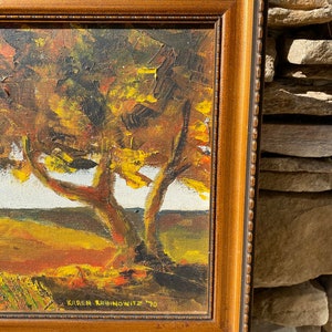 Original Painting Autumnal Scene With Barn Signed Karen Rabinowitz '70 ...