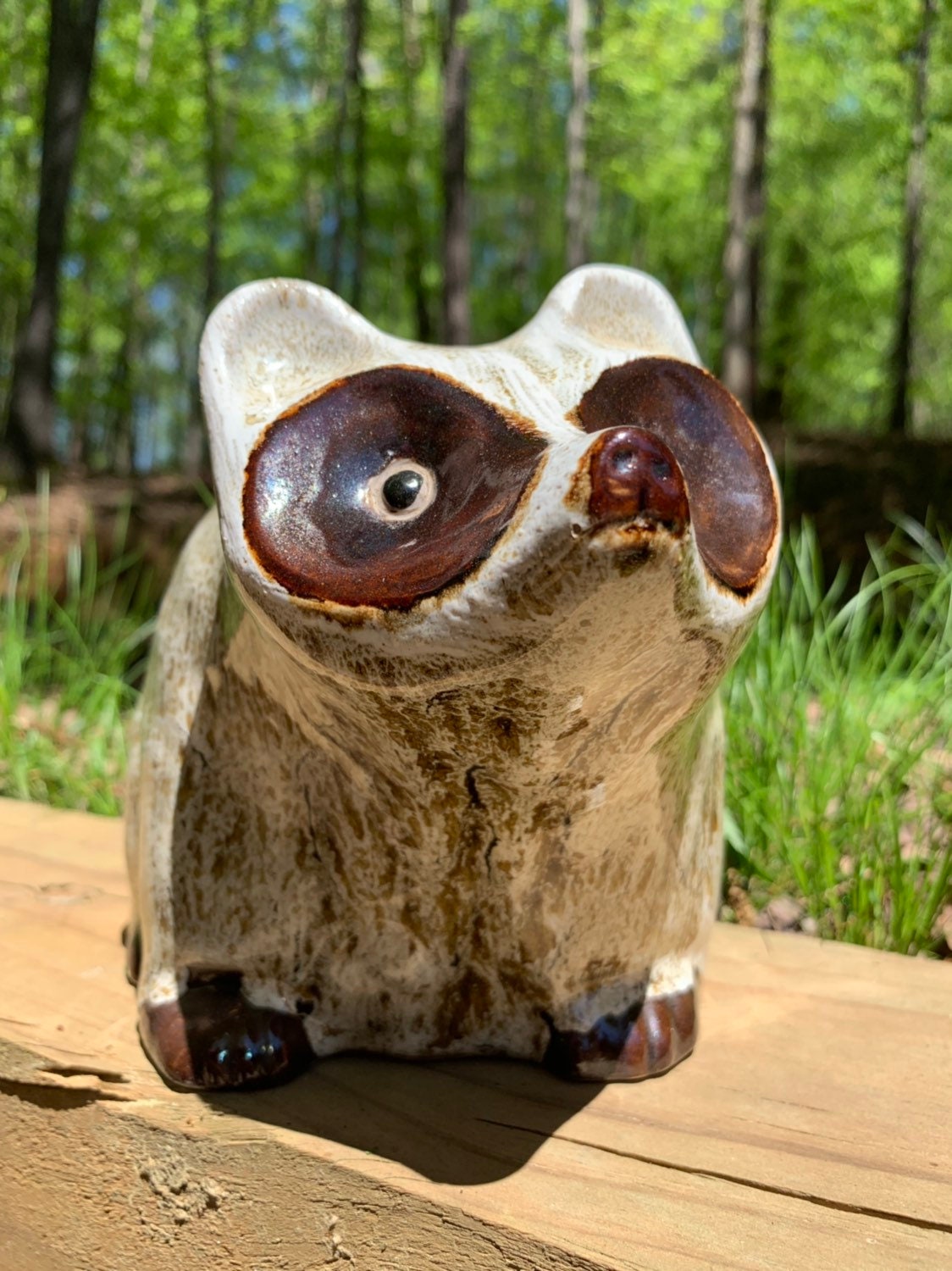 Large 6 Pigeon Forge Pottery D Ferguson Raccoon Figurine | Etsy