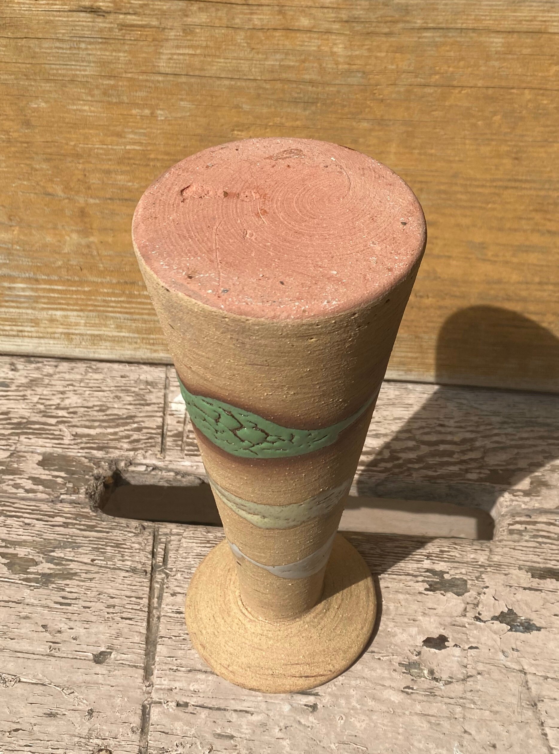 Dominican Republic ALFADOM Pottery Candlestick Holder - Etsy