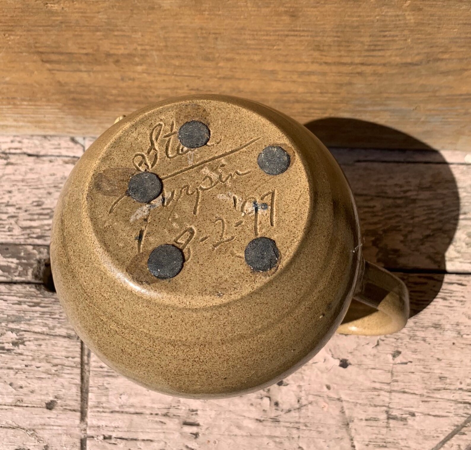 Steve Turpin 1997 7 1/2 Tan with Green Grape Vine | Etsy