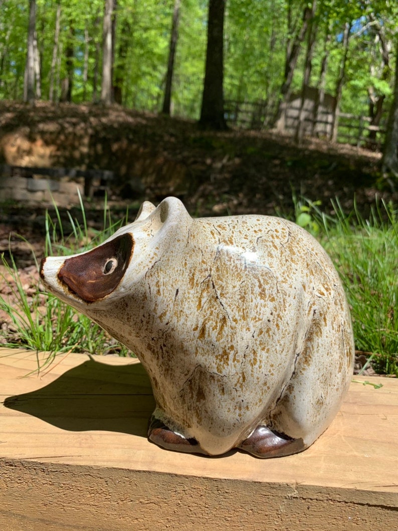 Large 6 Pigeon Forge Pottery D Ferguson Raccoon Figurine | Etsy