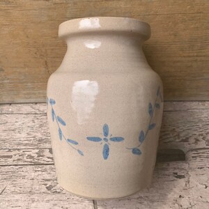 DK Clay Blue and Beige Pottery Canister - Etsy