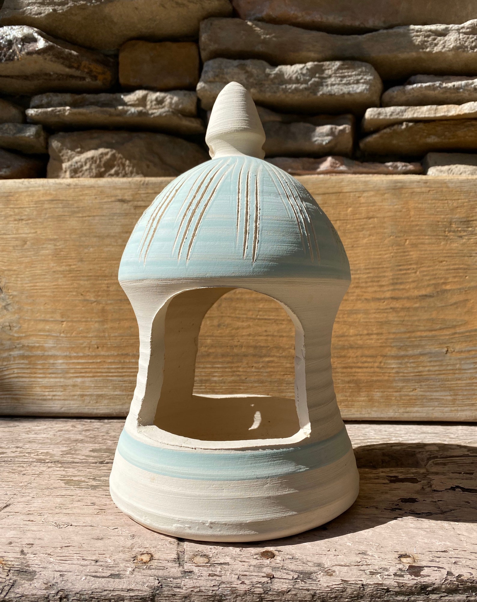 Crocker Pottery Lula Georgia White and Pastel Blue Earthenware - Etsy