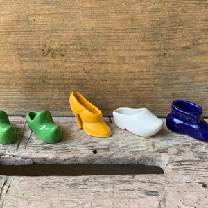 Mini Collection of 5 Vintage Small Ceramic Shoes - Etsy