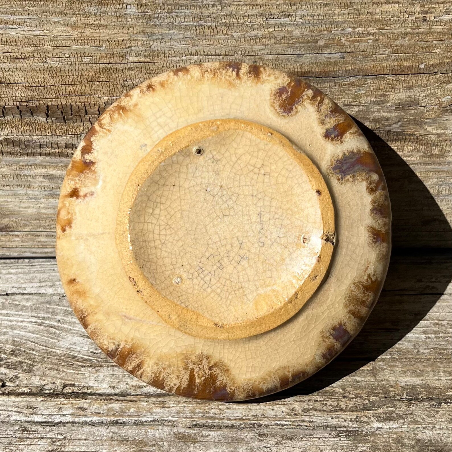 Nelson Mccoy No.63 Bulb Bowl in Drip Brown Glaze - Etsy