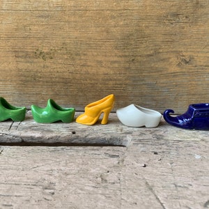 Mini Collection of 5 Vintage Small Ceramic Shoes - Etsy