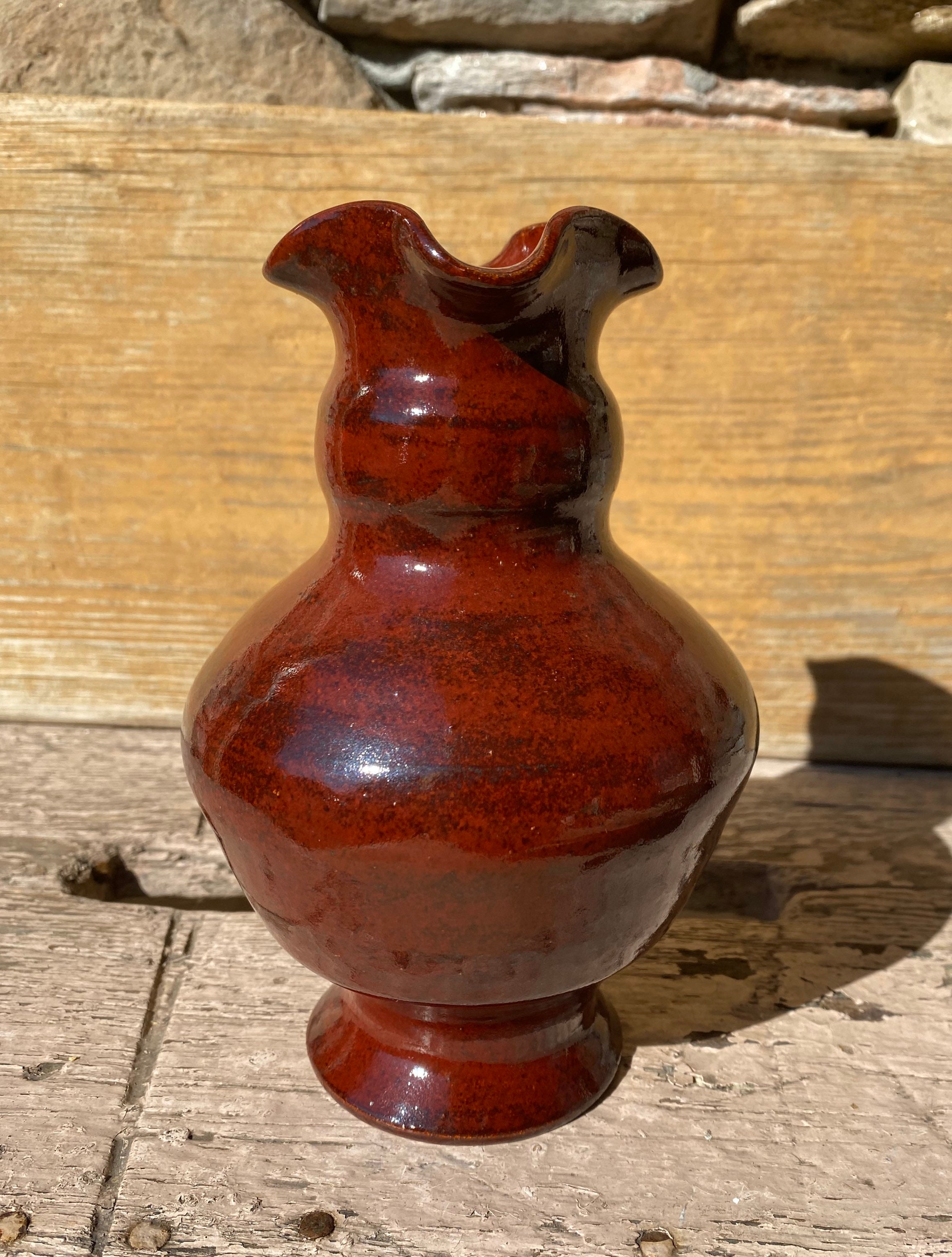 Beautiful Deep Red Glaze Art Pottery Fluted Vase George Lathem - Etsy
