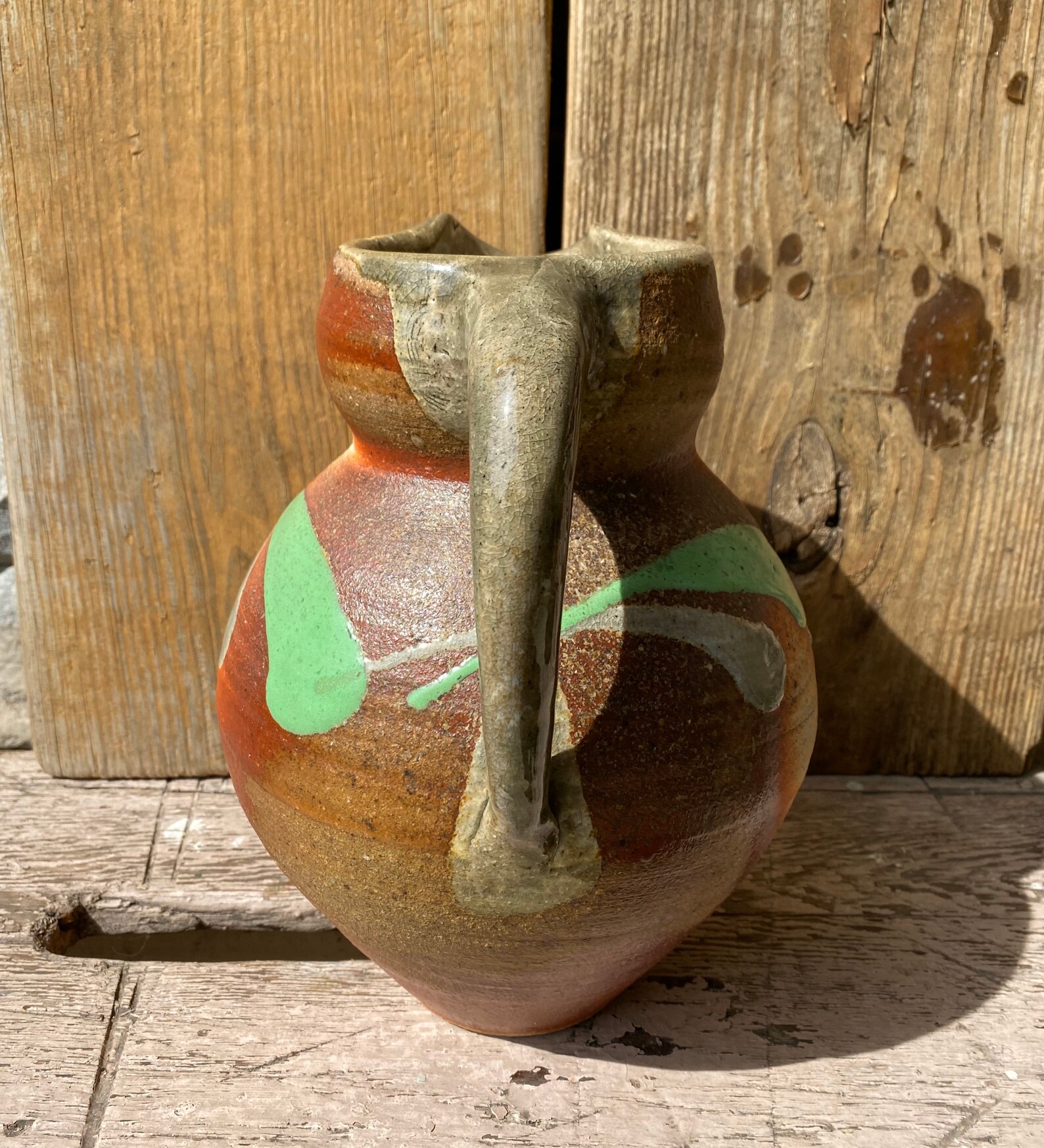 Large Stoneware Pitcher Signed SP With Chop - Etsy