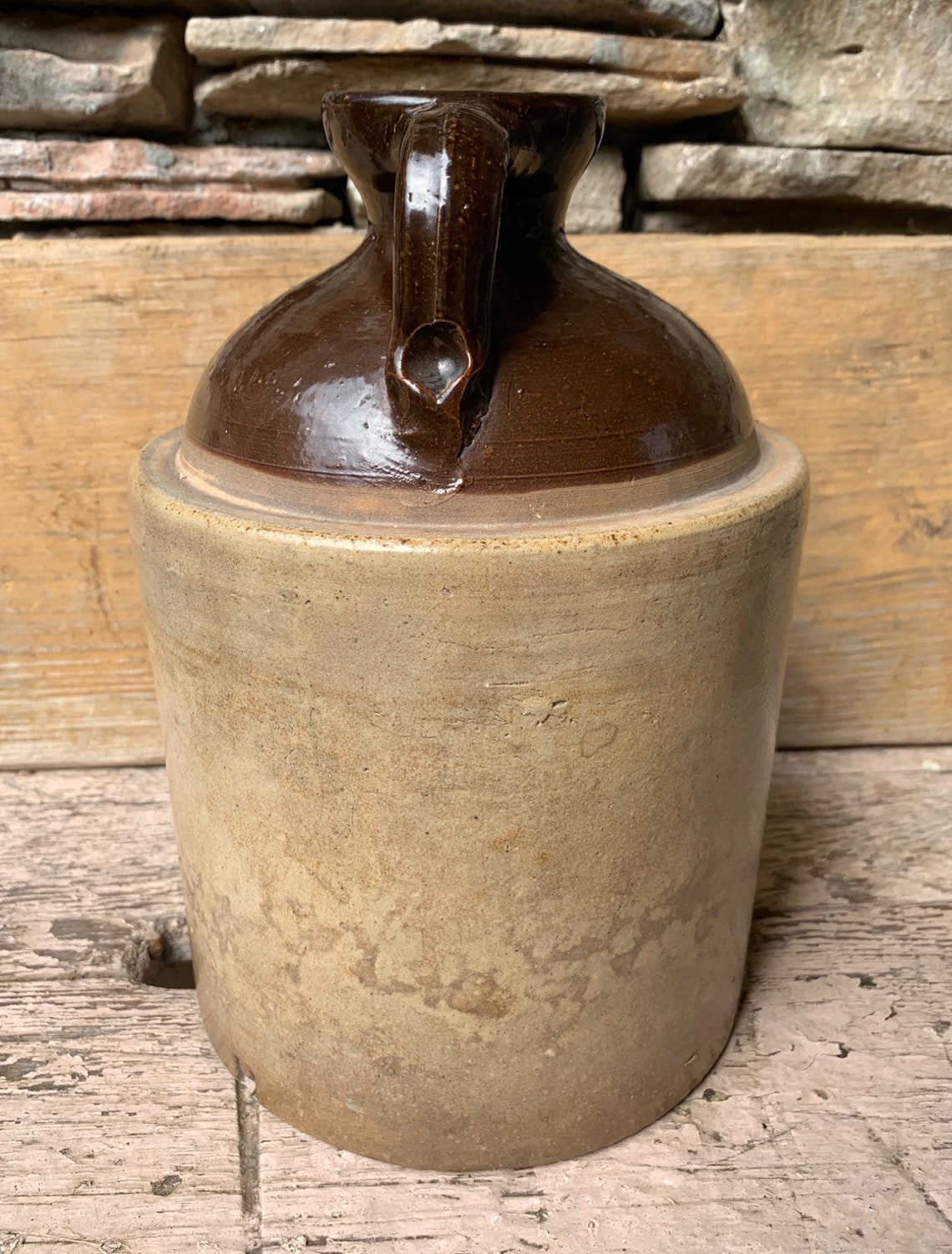 Unique Brown and White Shoulder Syrup Jug With Pouring Spout | Etsy