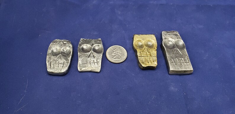 Four Hand Forged Primive Steel Skull Tokens for Halloween and - Etsy
