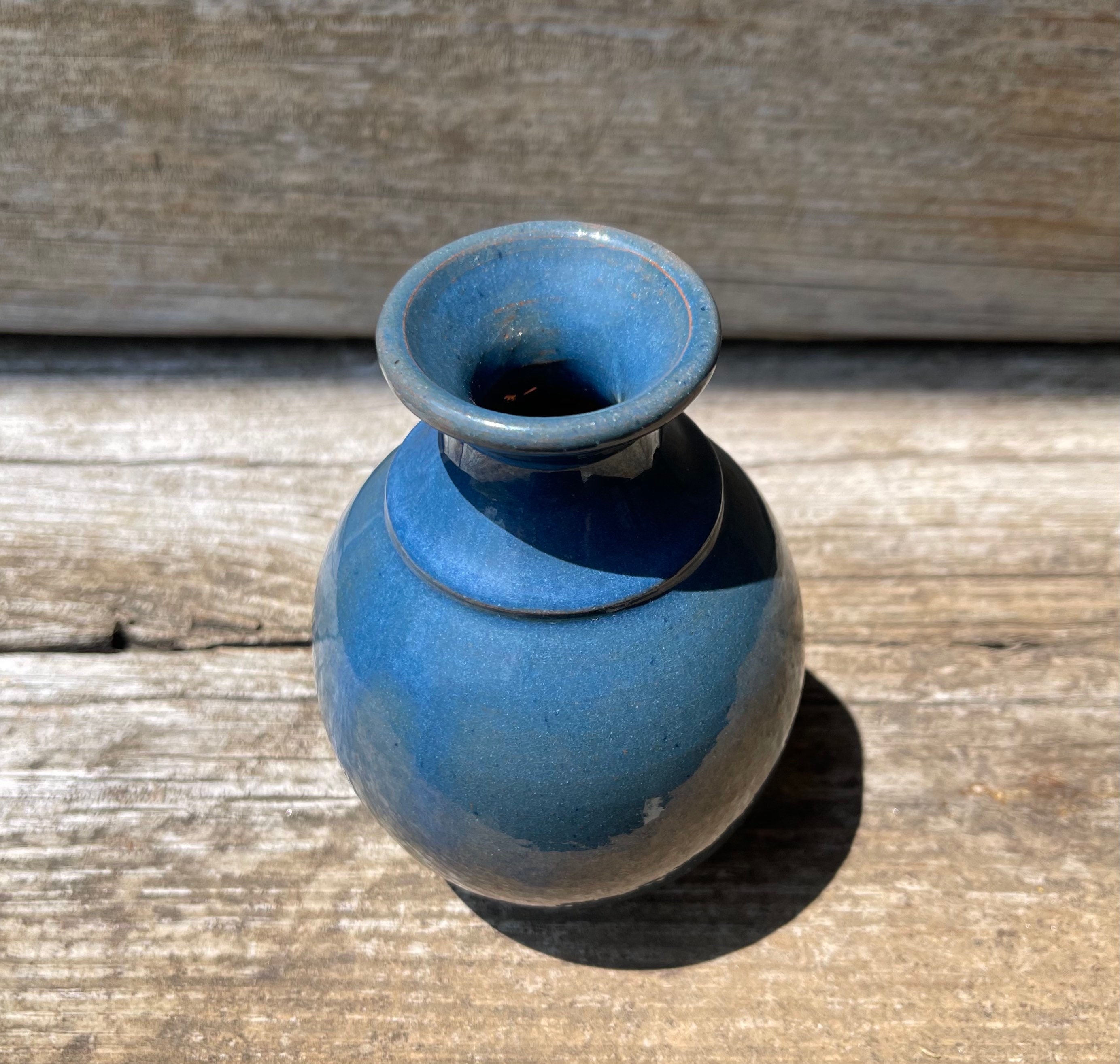 Teague Pottery Small Blue Lead Glazed North Carolina Pottery - Etsy