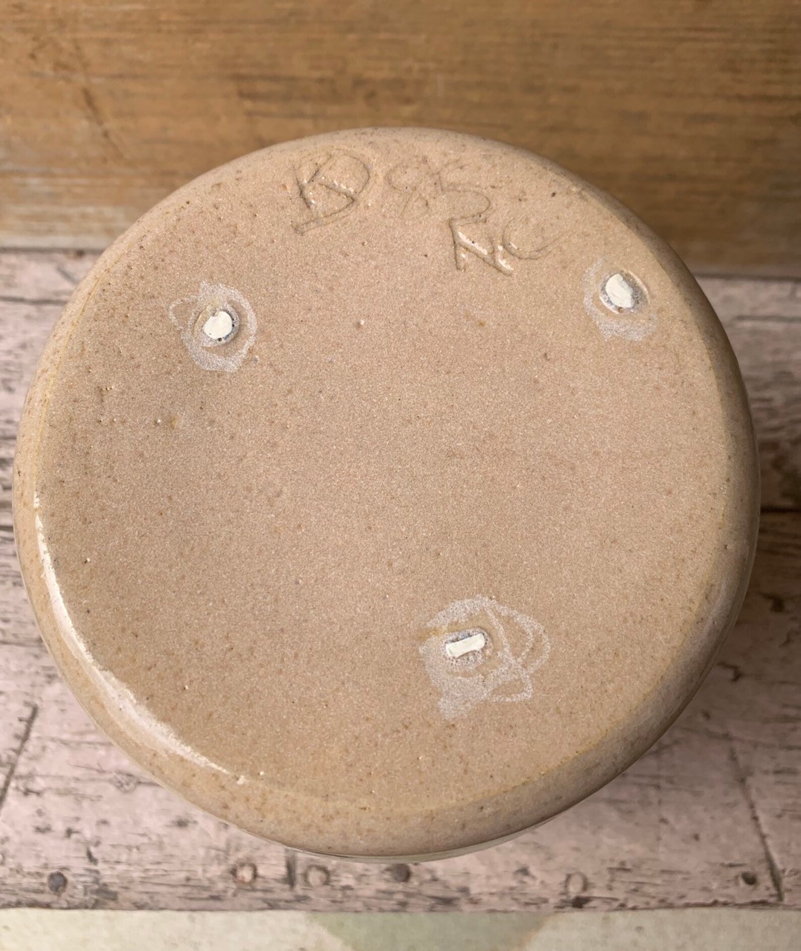 DK Clay Blue and Beige Pottery Canister - Etsy