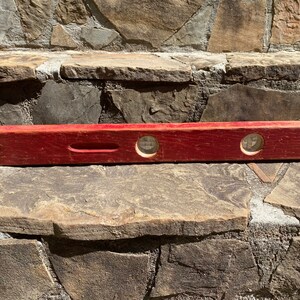 Vintage Wooden Level - Red! - Etsy