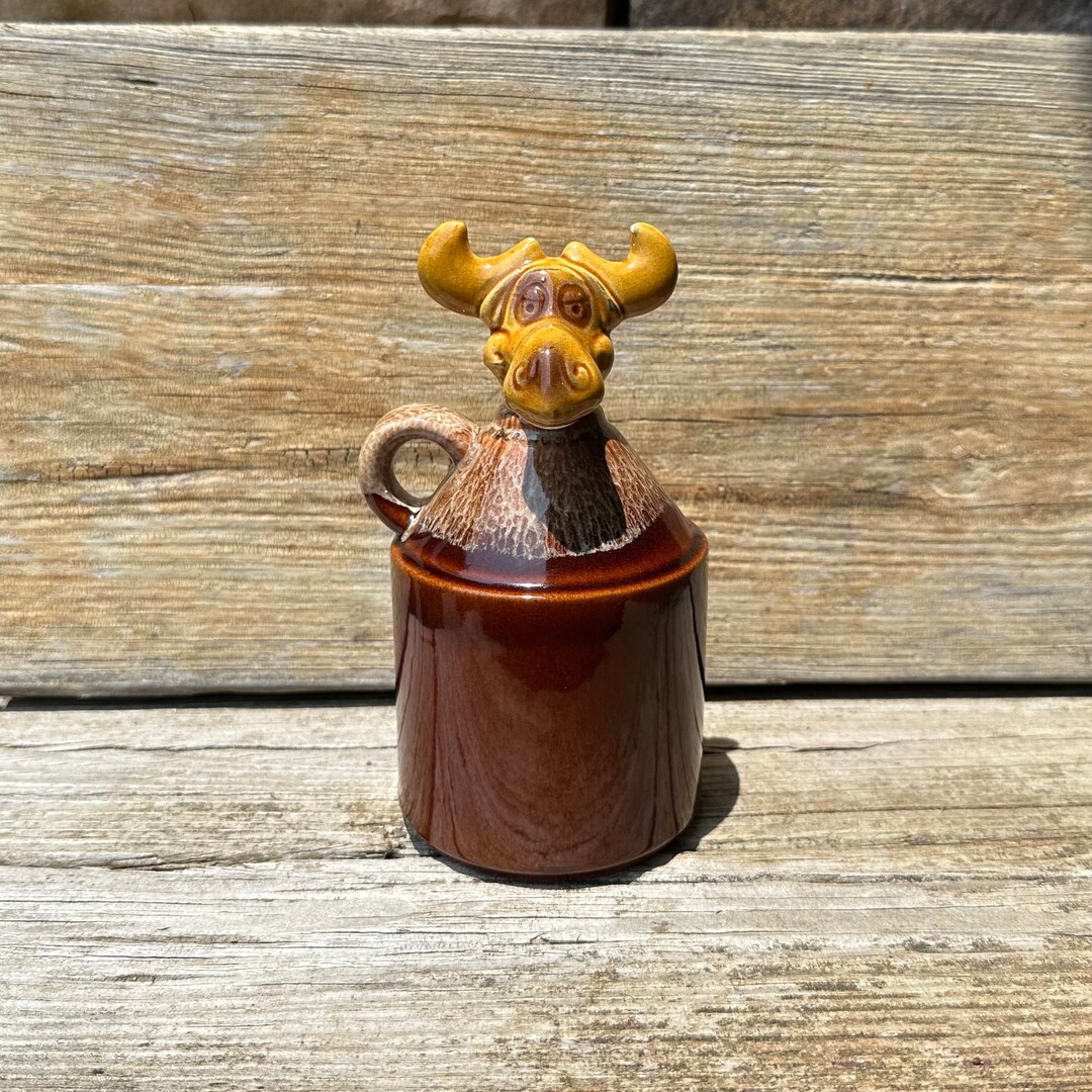 Moose Head Stopper Little Brown Jug - Etsy
