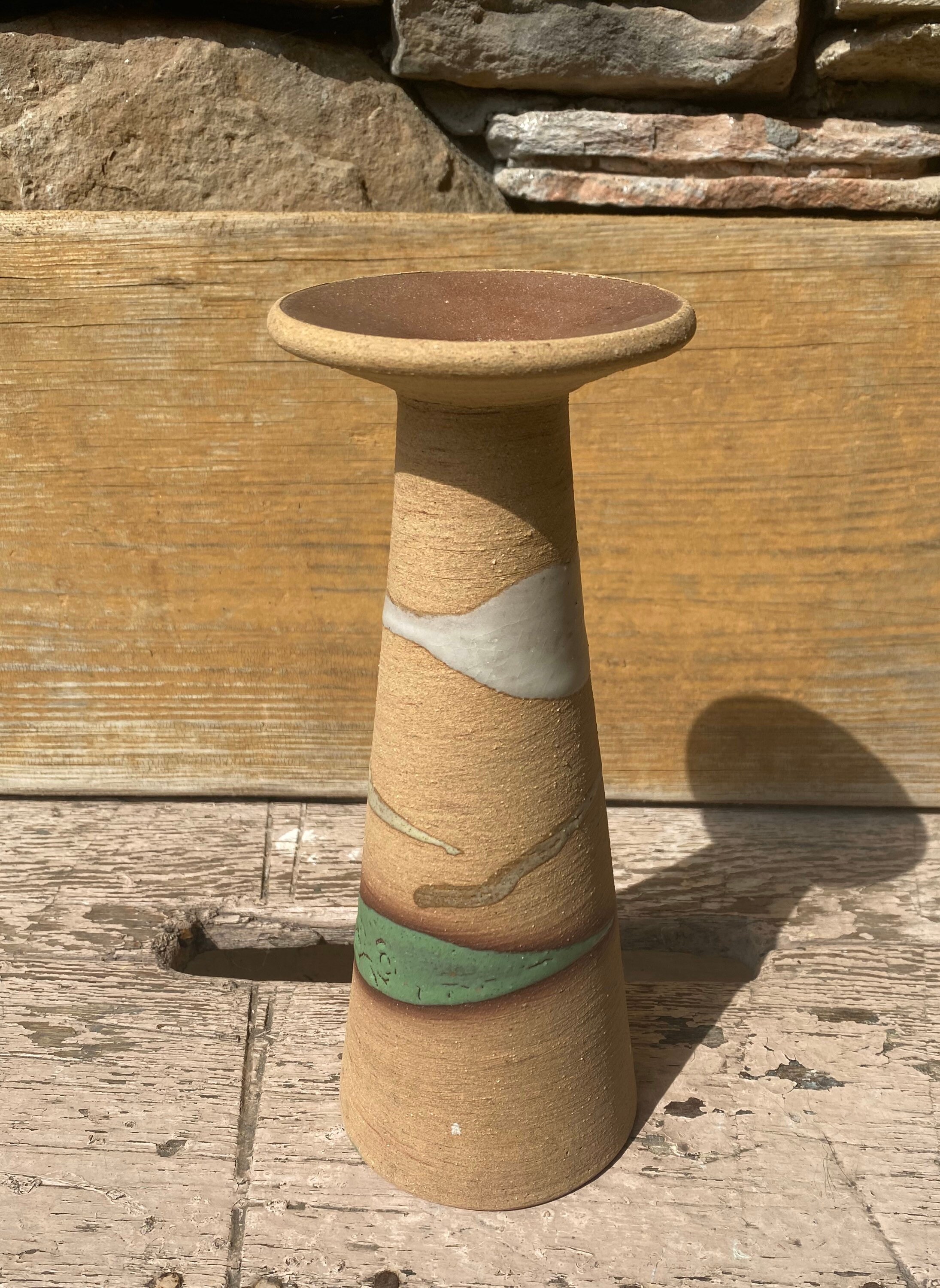 Dominican Republic ALFADOM Pottery Candlestick Holder - Etsy
