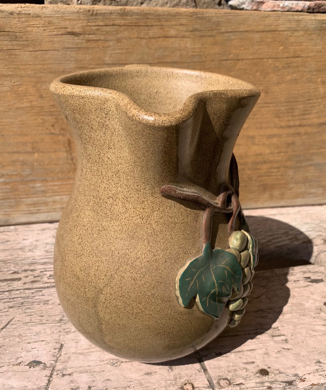 Steve Turpin 1997 7 1/2 Tan with Green Grape Vine | Etsy