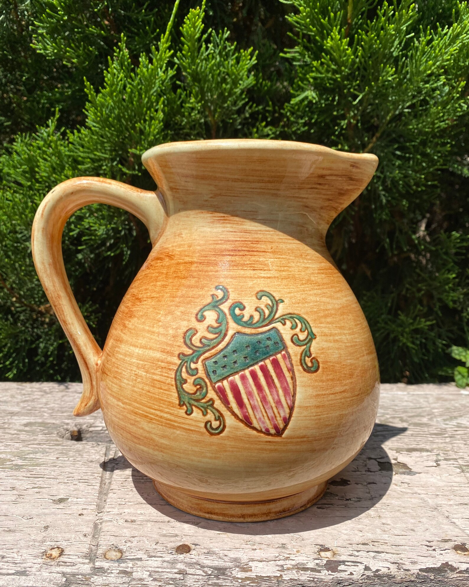 Pennsbury Pottery Eagle Americana Large Round Belly Pitcher - Etsy