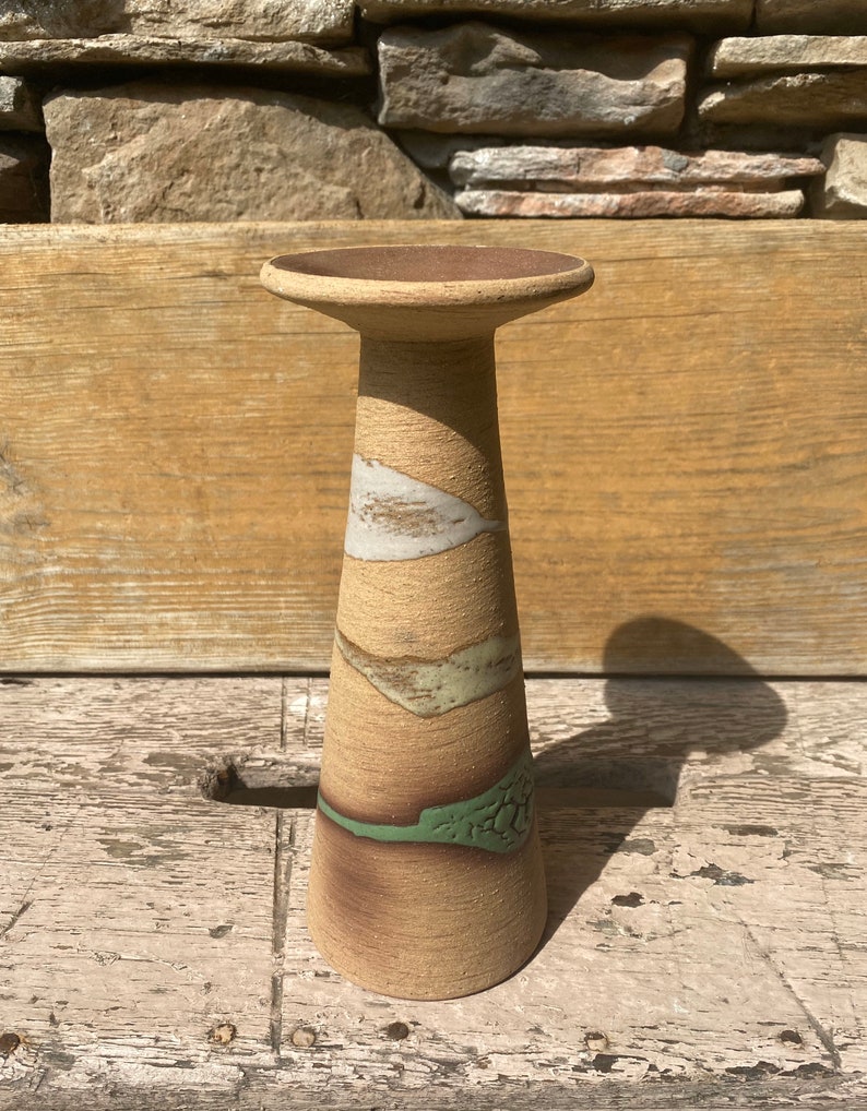 Dominican Republic ALFADOM Pottery Candlestick Holder - Etsy