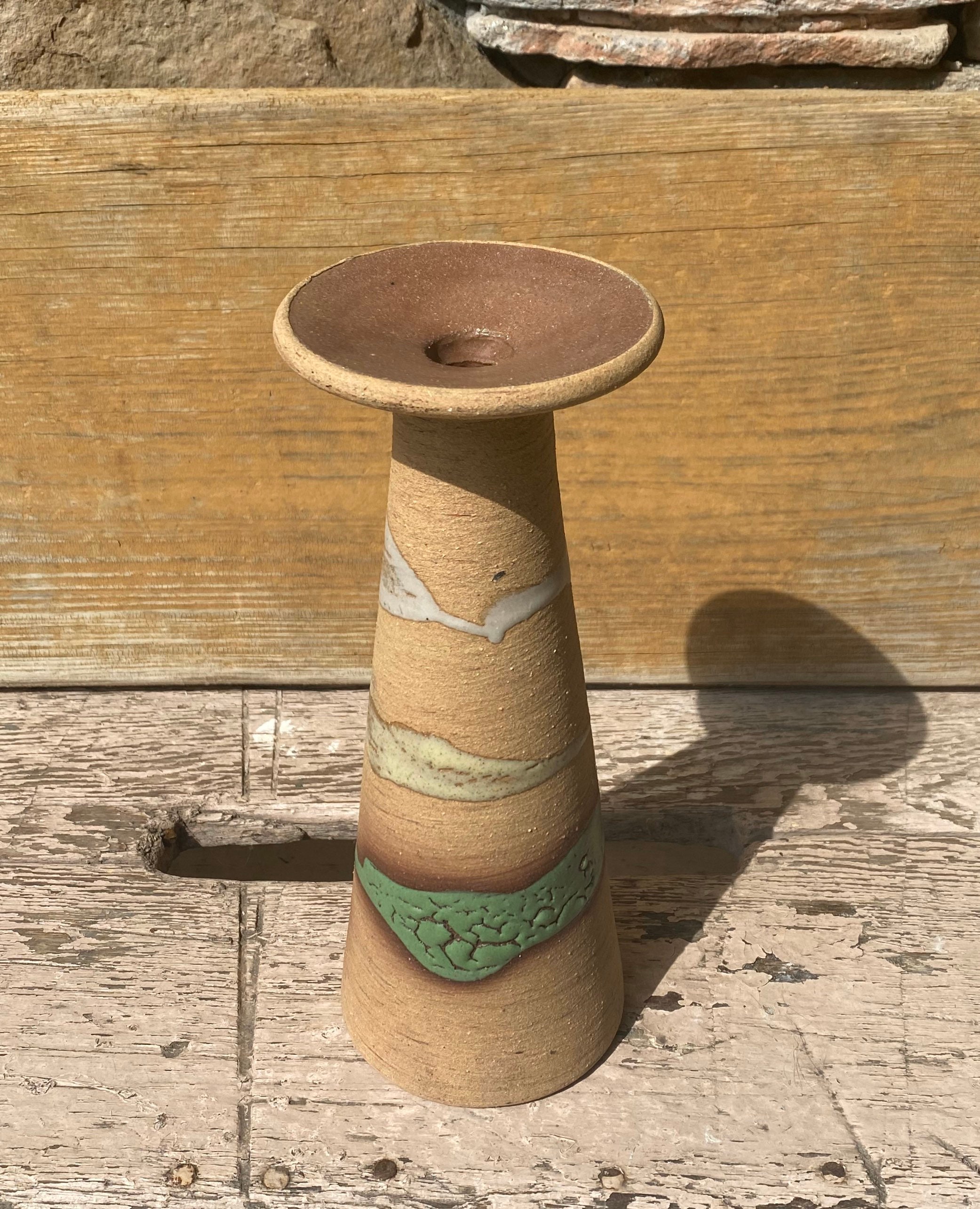 Dominican Republic ALFADOM Pottery Candlestick Holder - Etsy