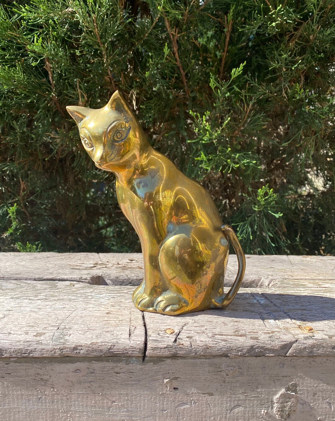 7 Vintage Brass Cat Figurine - Etsy.de
