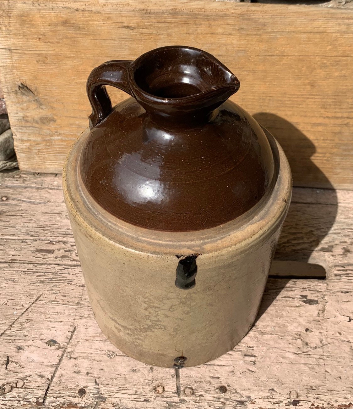 Unique Brown and White Shoulder Syrup Jug With Pouring Spout - Etsy