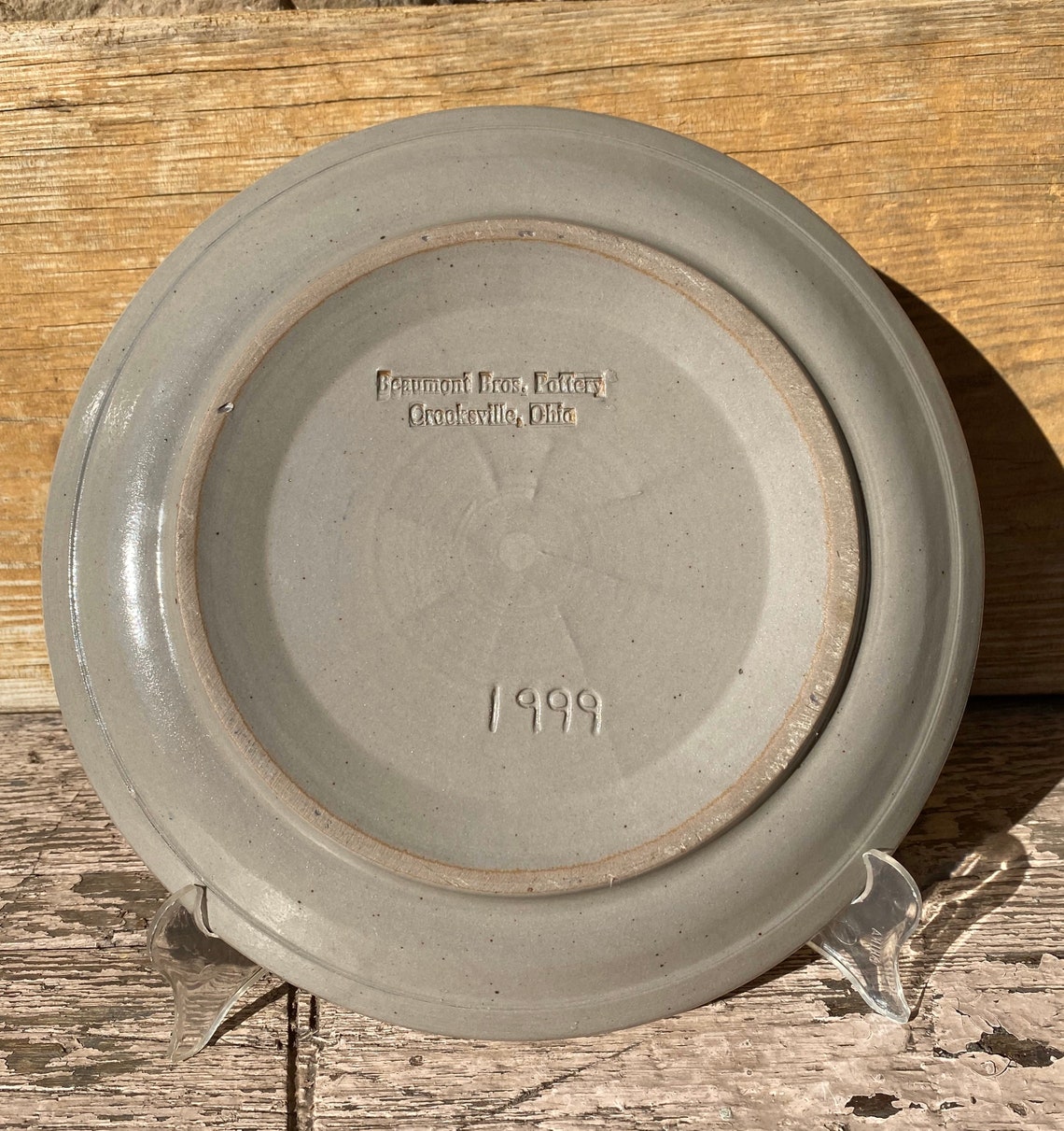 Beaumont Brothers Pottery Blue and White Spongeware Heart - Etsy