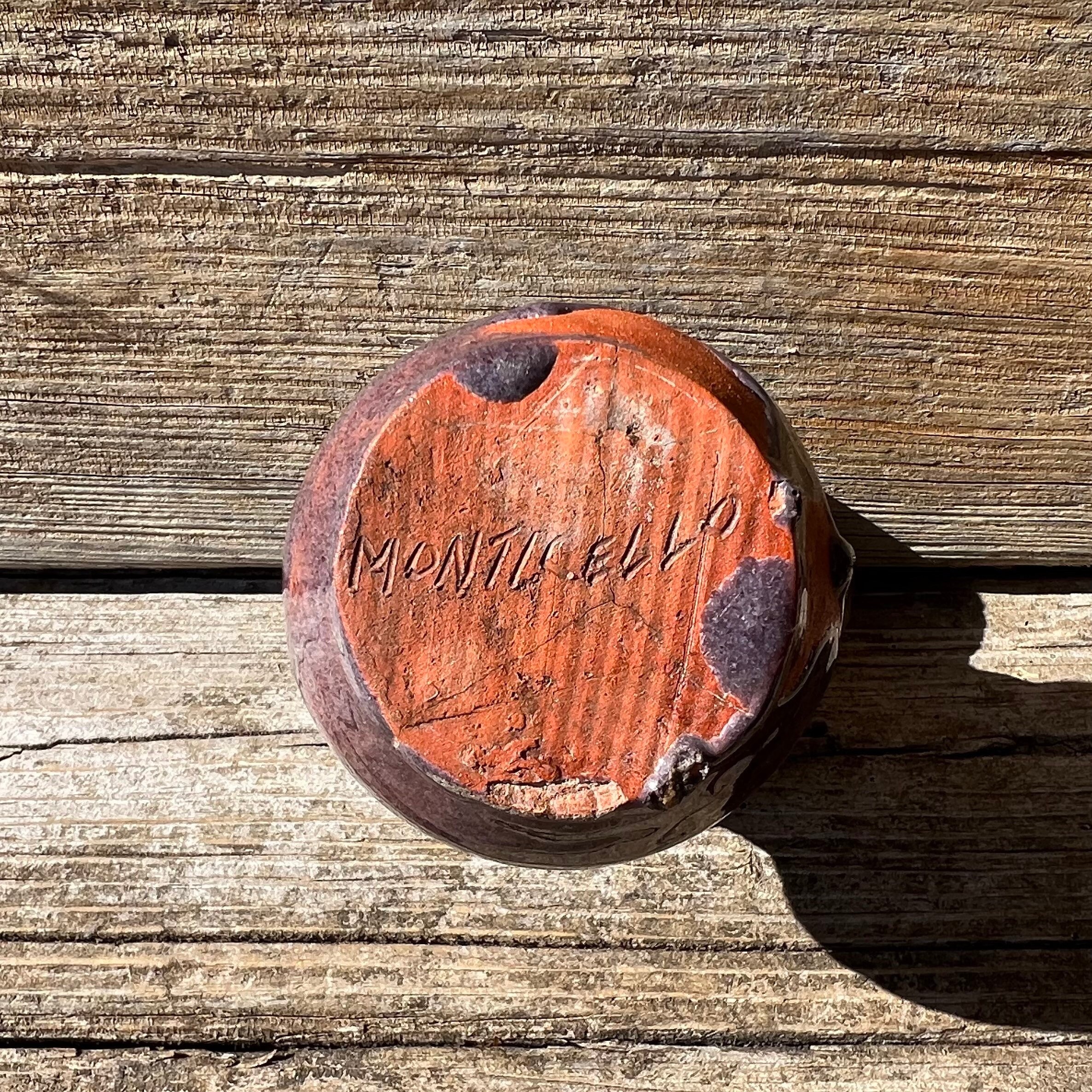Very Early James Maloney Monticello Pottery Purple Glazed Creamer Hand ...