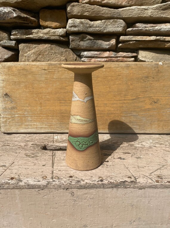 Dominican Republic ALFADOM Pottery Candlestick Holder | Etsy