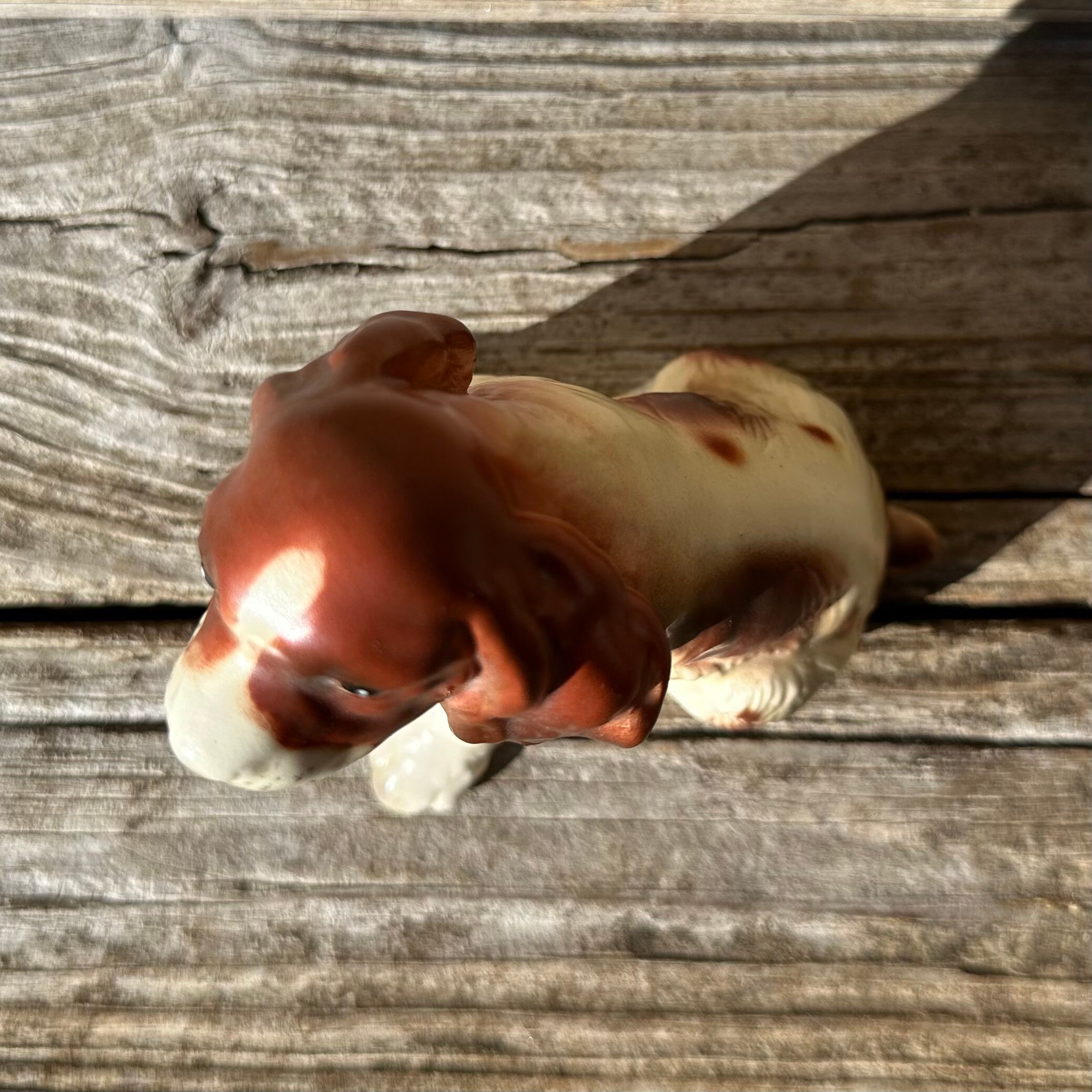 Lefton Porcelain Hand Painted Brown and White Spaniel Dog - Etsy