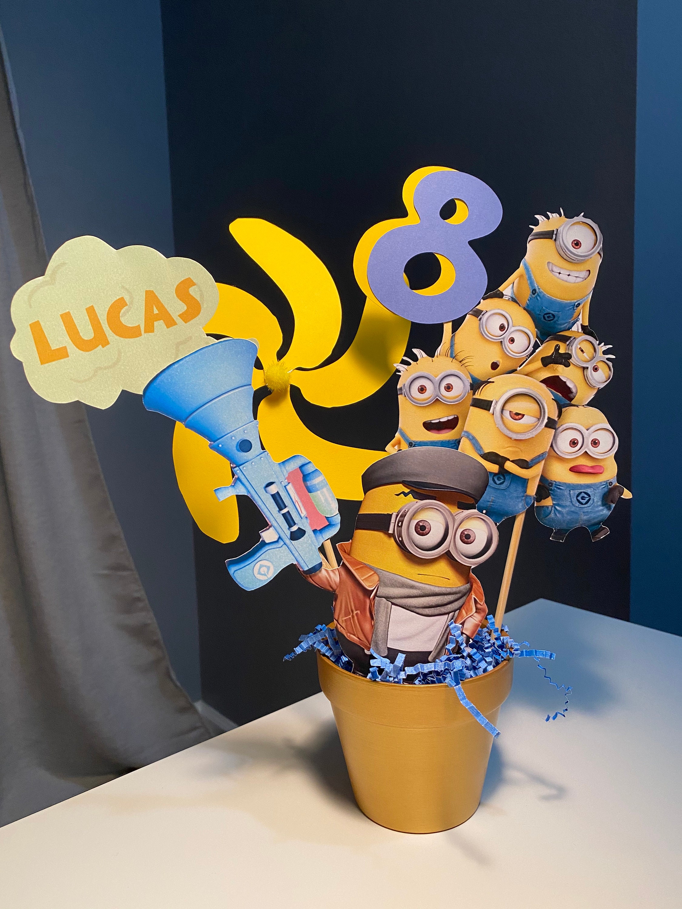 Minion Bottle Centerpiece