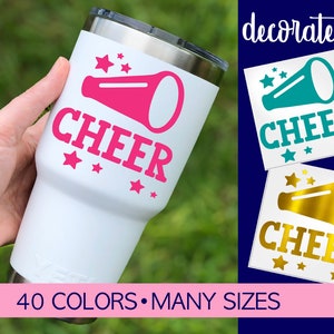 Cheer Decal With Megaphone Used for Labeling Any Hard, Smooth Surface ...